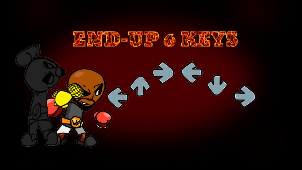 FNF End up but with 6 KEYS - YouTube