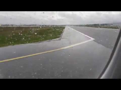 A220 take off under heavy rain - Oslo Airport - YouTube