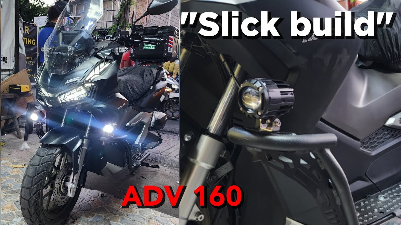 ADV 160 "SLICK build" accessories and LED - YouTube