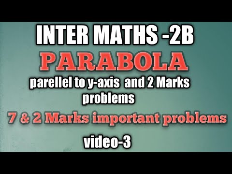 inter Maths -2B//parabola//7&2 Marks important problems - YouTube