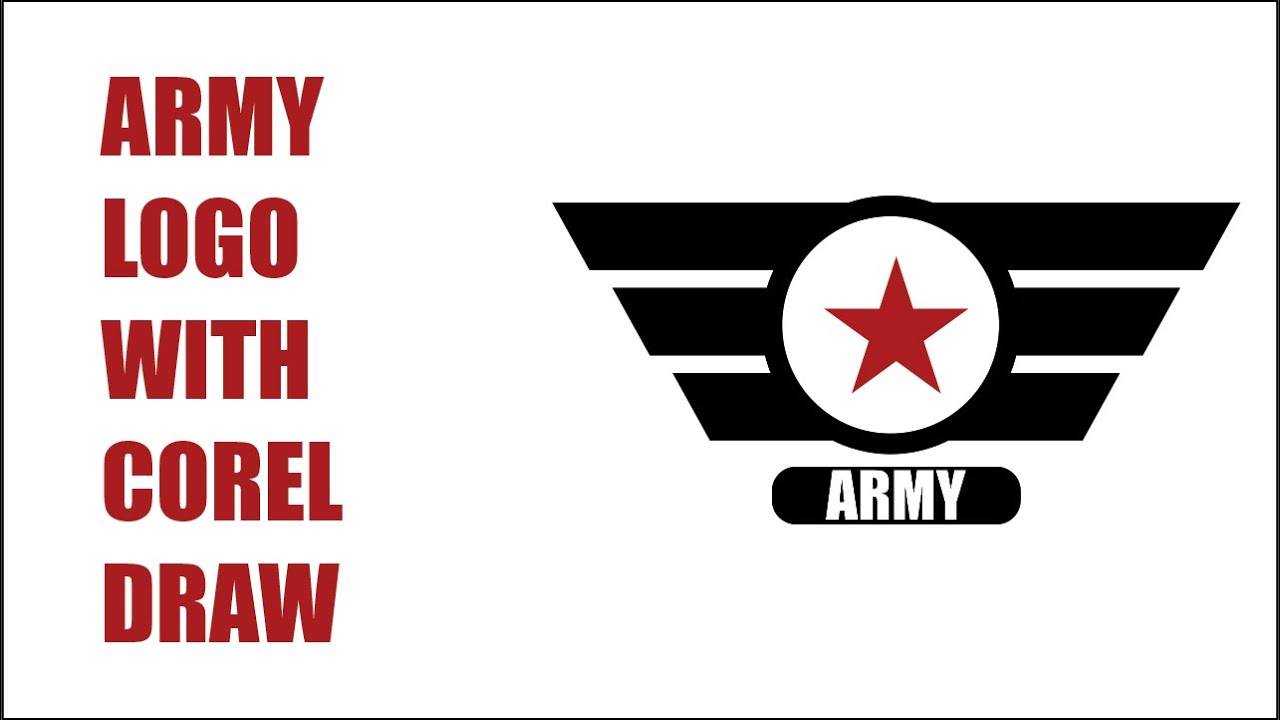 How to make Army logo in Corel Draw for Experts & Beginner | logo Army ...