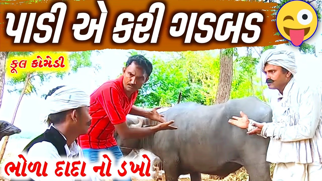 પાડી ભાગી ગઈ|Gujarati comedy video | bhola dada na video,bakul bhai ...