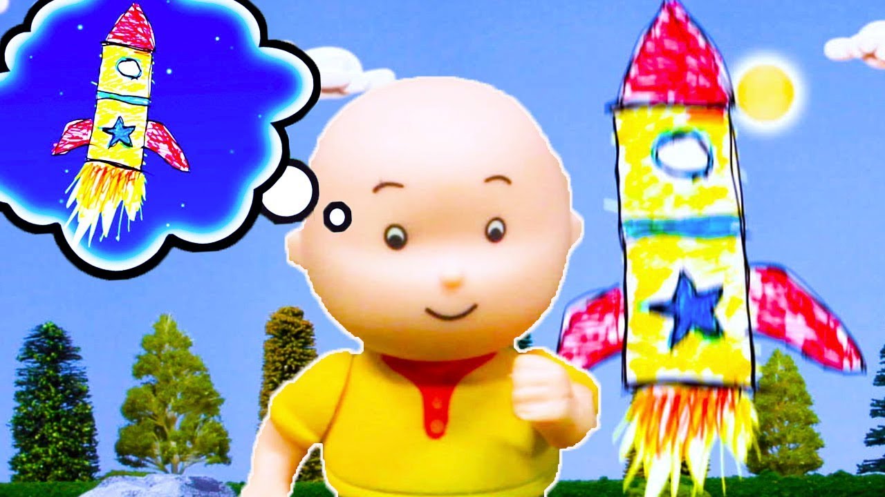 🚀 Caillou goes to Space 🌟 | Funny Animated Kids show | Caillou Stop ...