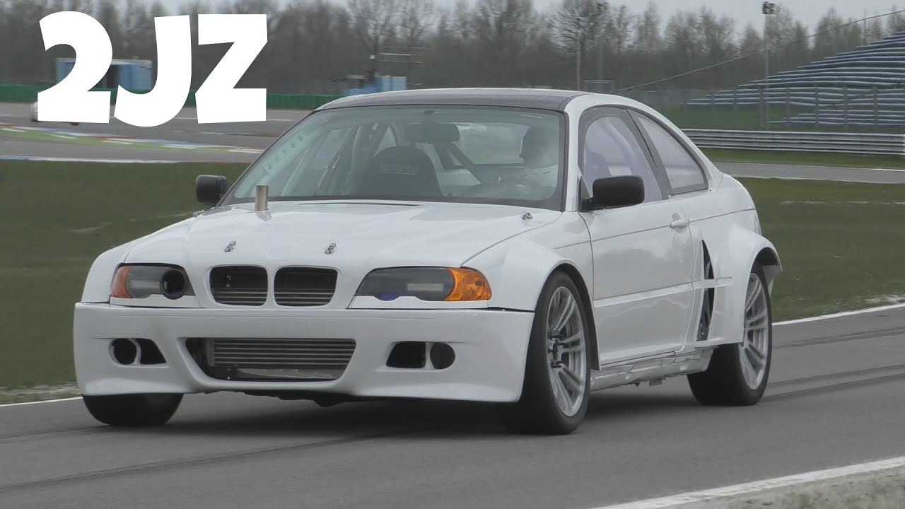 750HP BMW E46 2JZ Swap-Turbo Sounds on track! - YouTube