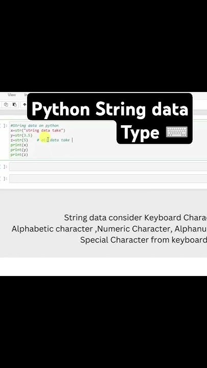 Python string data type ! | Intelligence Logic - YouTube