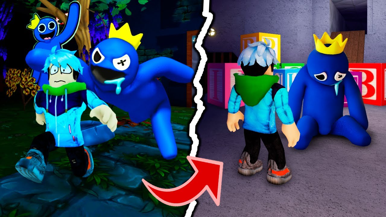 ¿qué pasa si BLUE NOS PERSIGUE TODA LA PARTIDA? *se cansa* 😲 - YouTube