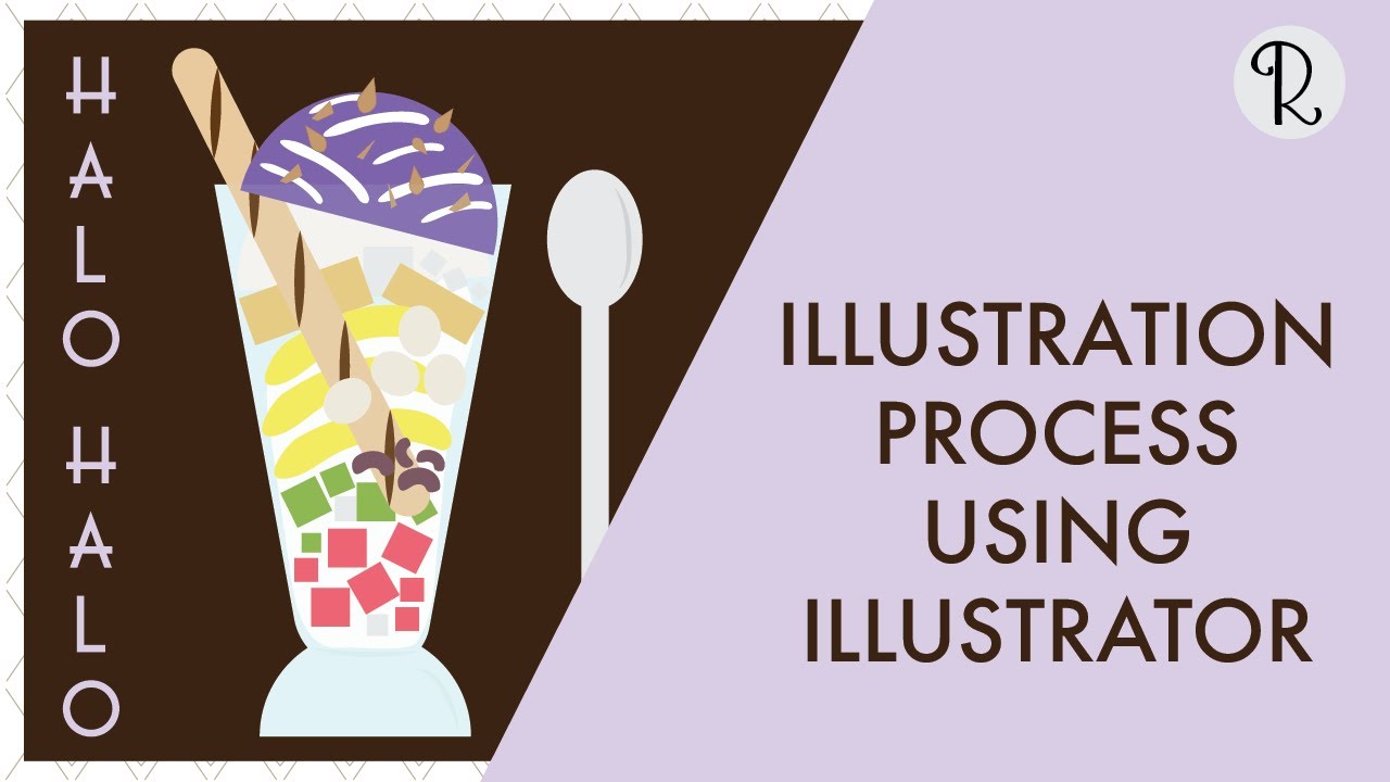 ILLUSTRATING HALO HALO (FILIPINO DESSERT) | ILLUSTRATION PROCESS USING ...