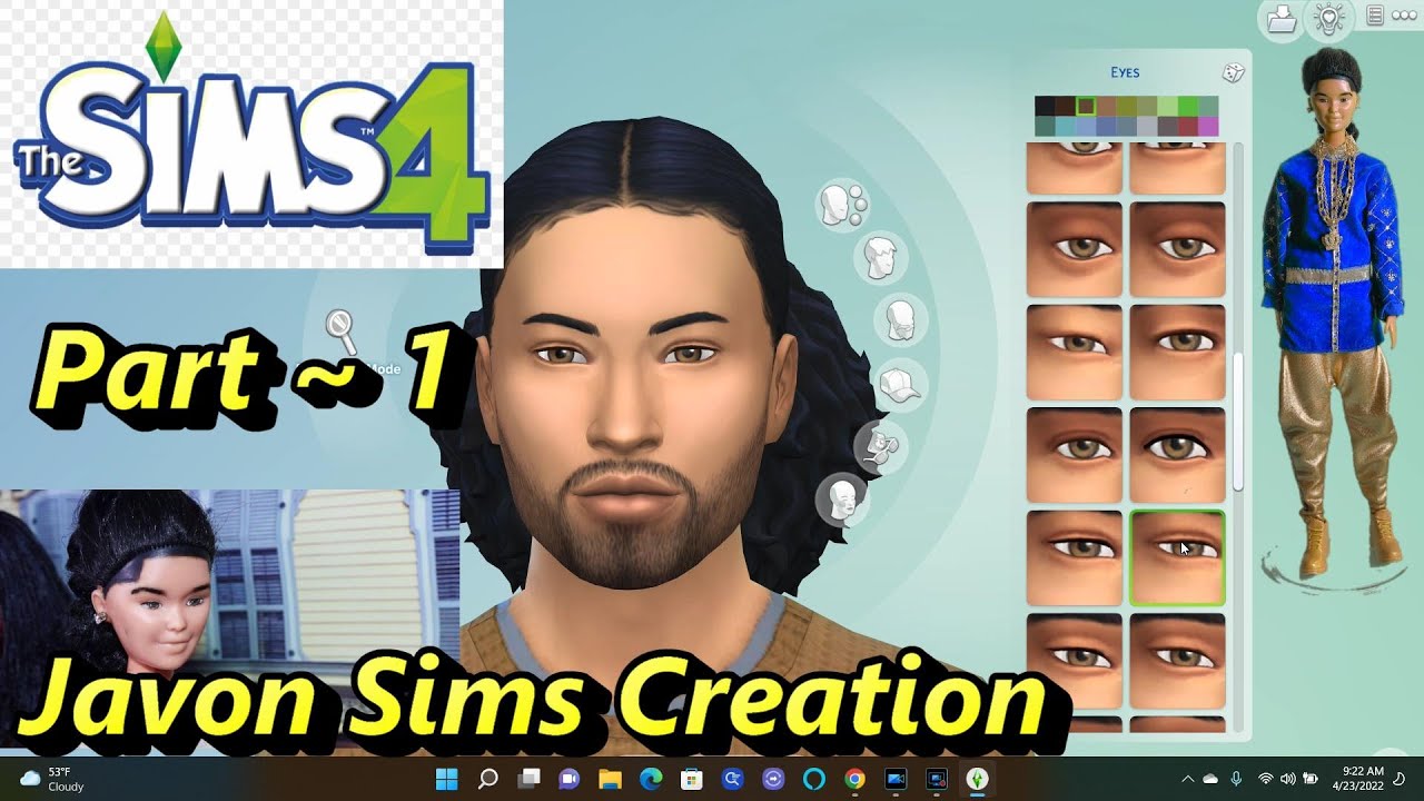💎Sims 4 Javon Sims Creation (From Custom Ken Doll) Part ~ 1💎 - YouTube