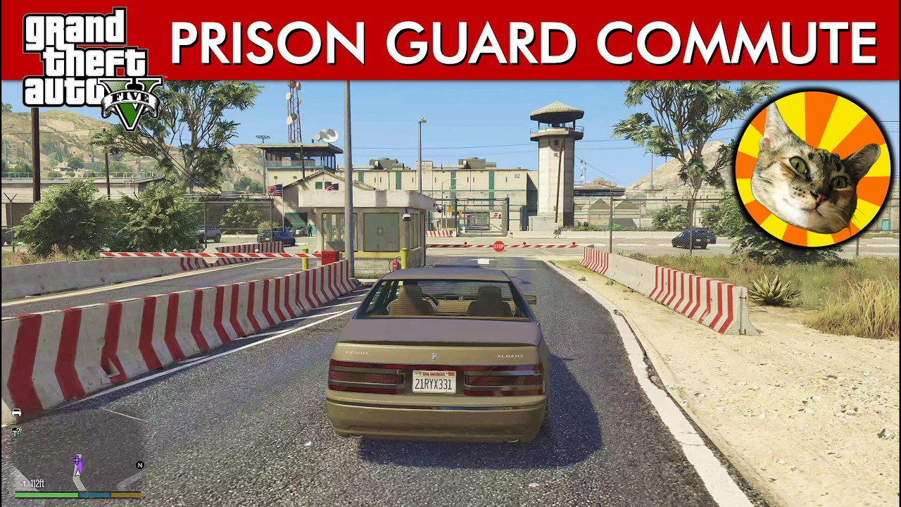 Prison guard's work commute | GTA V | NPC roleplay - YouTube
