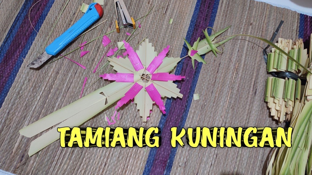 CARA MEMBUAT TAMIANG KUNINGAN SIMPLE DAN CANTIK DENGAN IRIT JANUR - YouTube