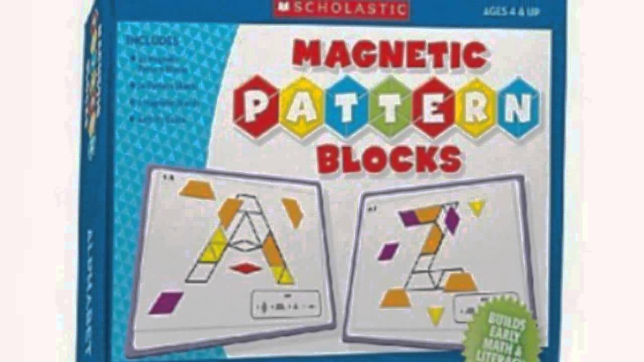 Scholastic 978054521372 Magnetic Pattern Blocks, Alphabet - YouTube