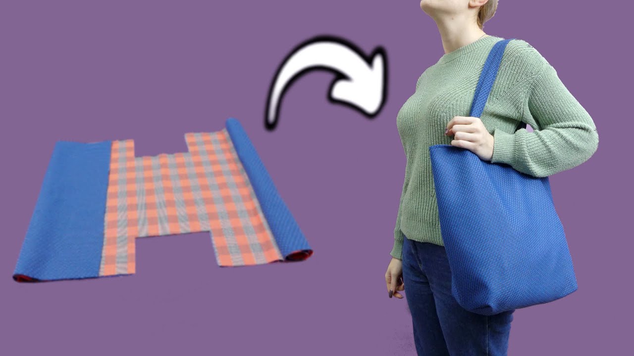 How to make a shopping women's bag in 30 minutes. - YouTube