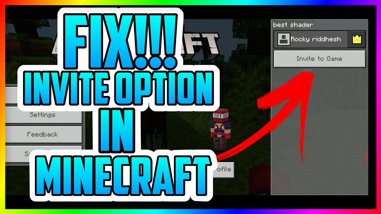 How To Fix The Problem Of Invite Option In Minecraft Pocket Edition How To Fix The Problem Of Invite Option In Minecraft Pocket Edition