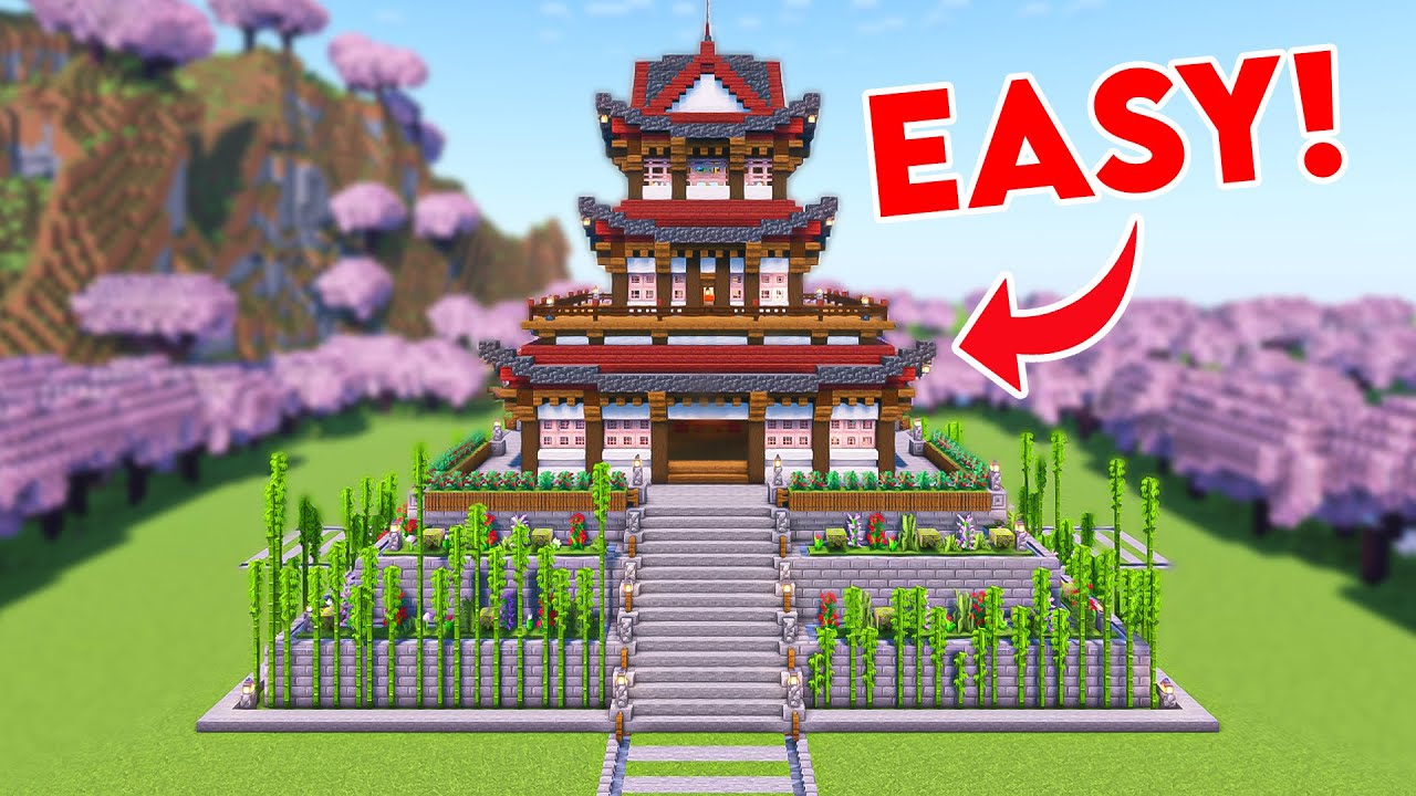 Minecraft: How To Build A Japanese House - Tutorial - YouTube