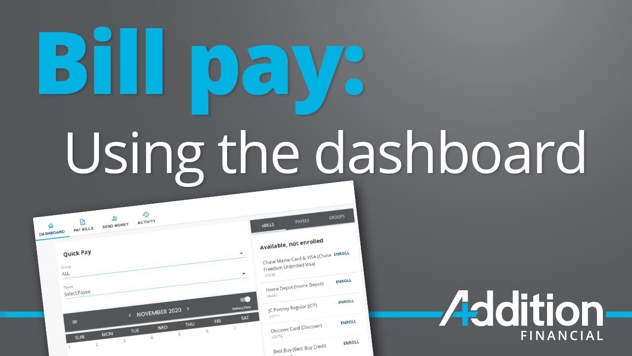 Your Bill Pay Dashboard - Overview - YouTube
