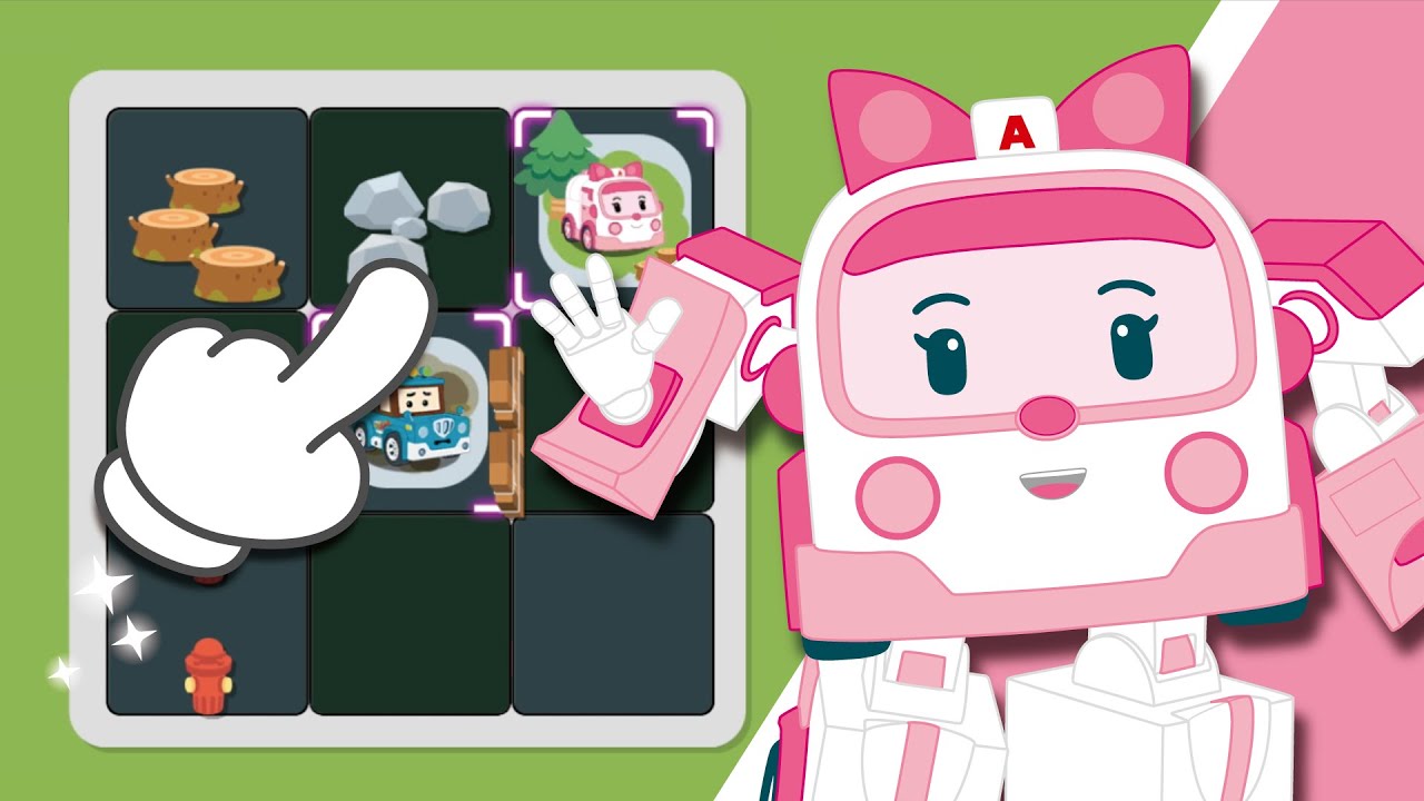 Robocar POLI: Line Puzzle Fun│EP2. Amber│Game for Kids│Robocar POLI TV ...
