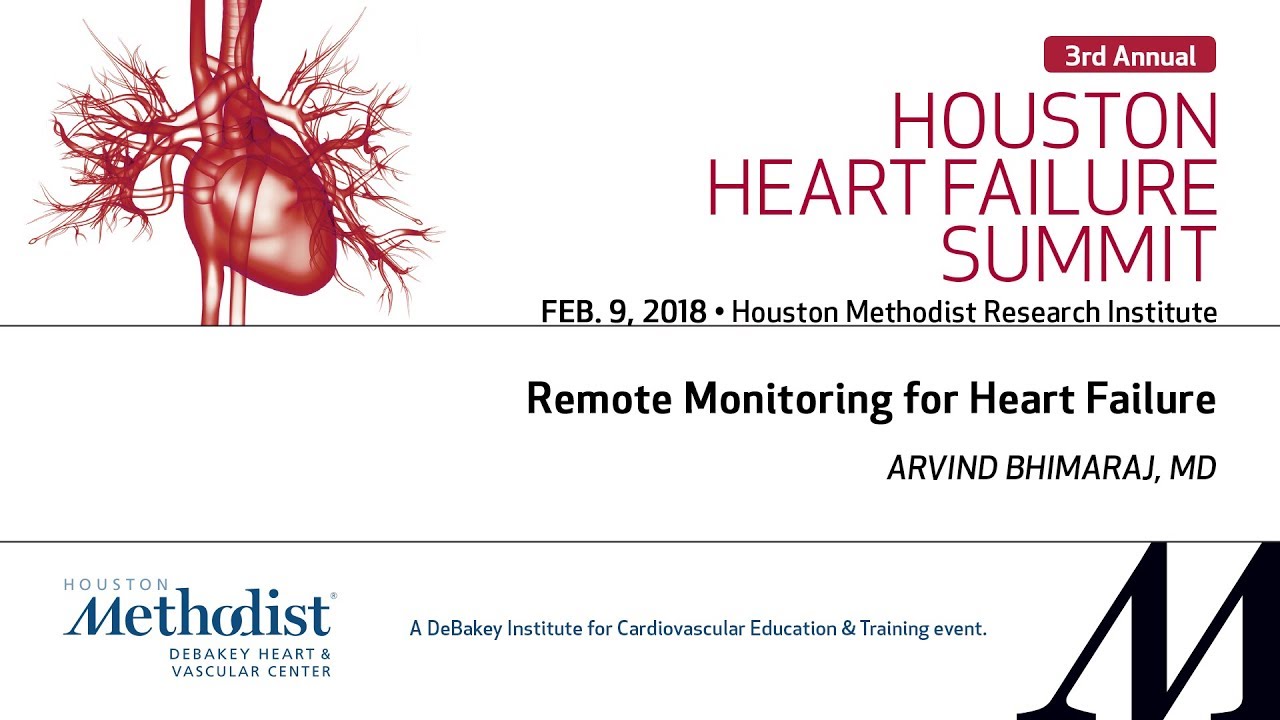 Remote Monitoring for Heart Failure (ARVIND BHIMARAJ, MD) - YouTube