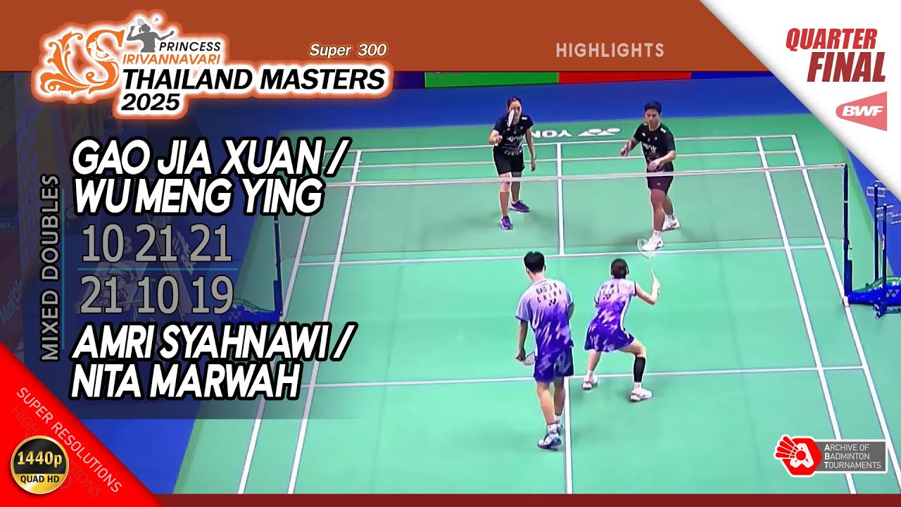 Gao Jia Xuan / Wu Meng Ying vs Amri Syahnawi / Nita Marwah | Thailand ...