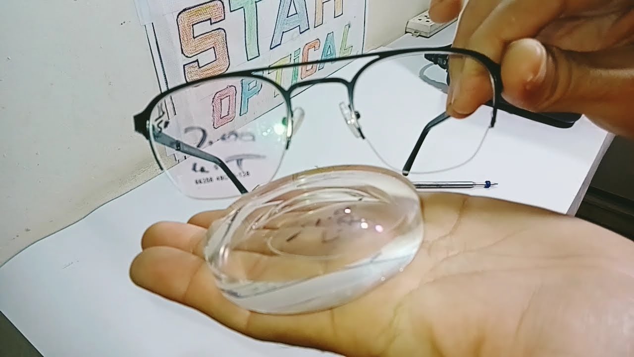 high number glasses ko half rimless mean fit karne ka tarika |star ...