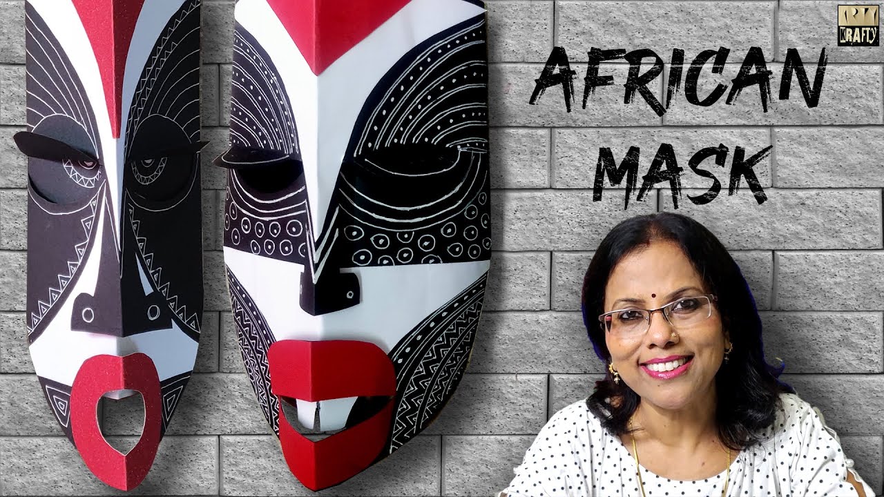 Easy 3D African Mask Craft | Colorful Paper Art for Home Décor | Fun ...