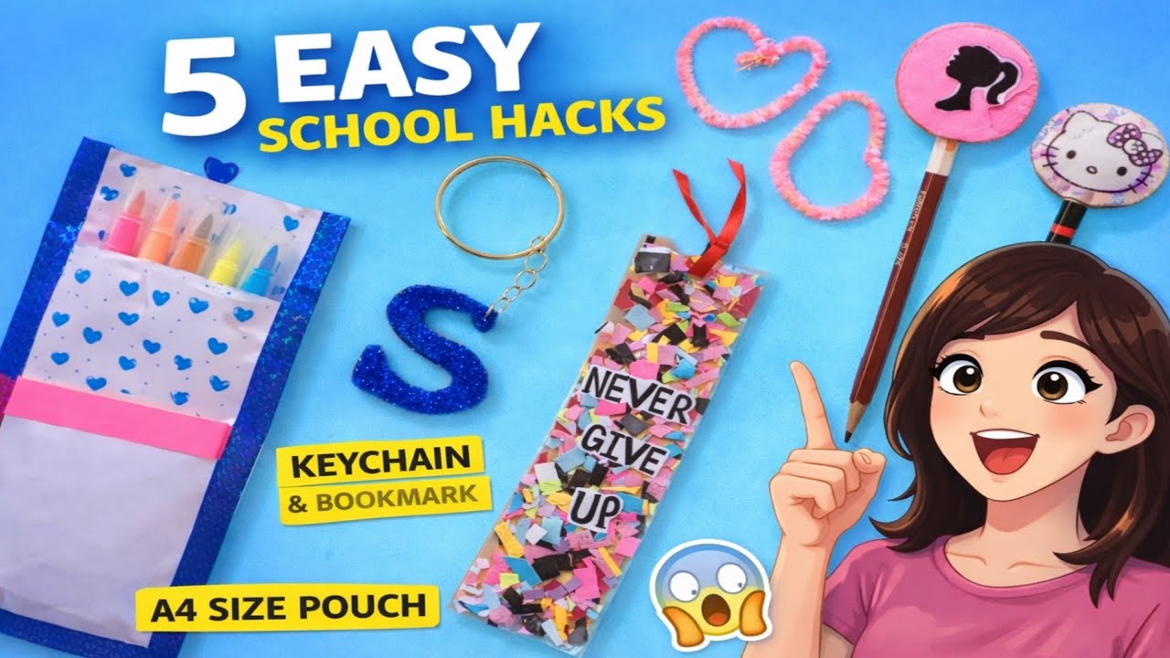 5 DIY *HACKs TO MAKE SCHOOL LIFE Easier ! | Back to School DIYs - YouTube