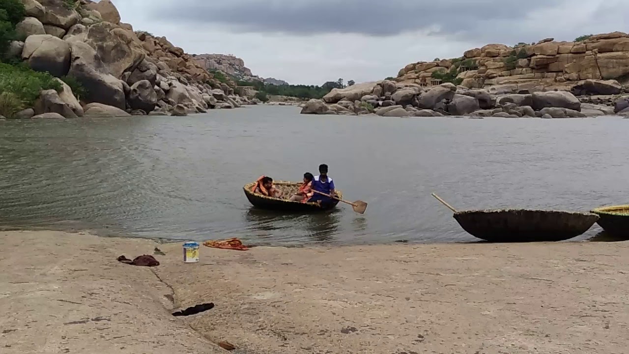 VID 20190803 132043 Hampi - Coracle Ride At Chakra Tirtha - YouTube