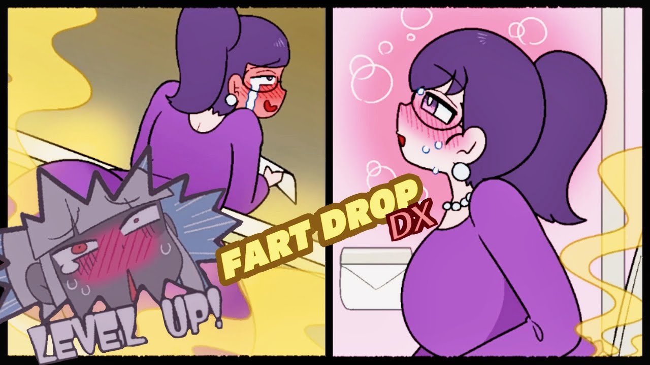 FART DROP DX GamePlay 1 - VERY difficult everyday life for a Farting TV Presenter Girl on the ...