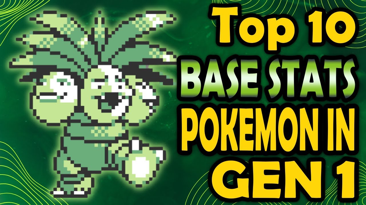 Top 10 Gen 1 Pokémon with the Highest Base Stat Total - YouTube