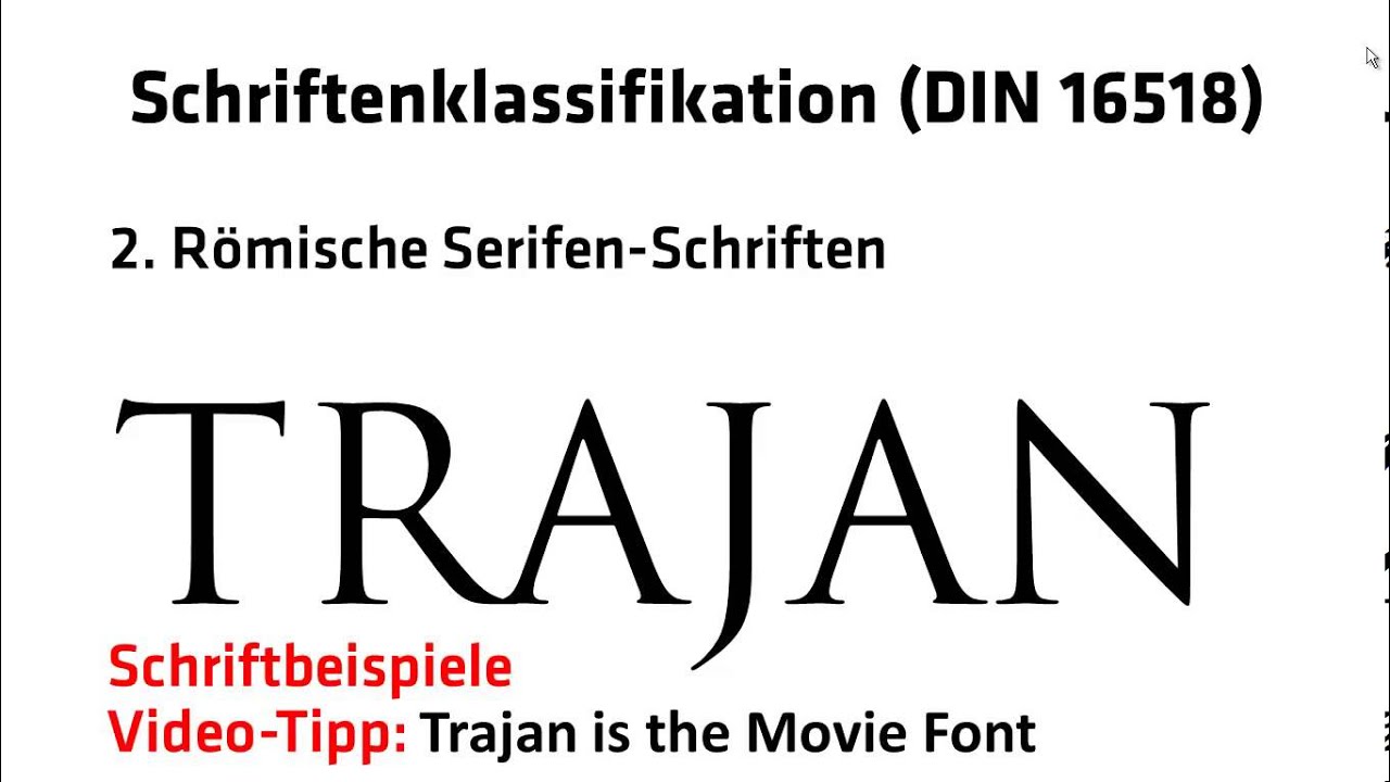 1.1.3.: Schriftenklassifikation (DIN 16518) - YouTube