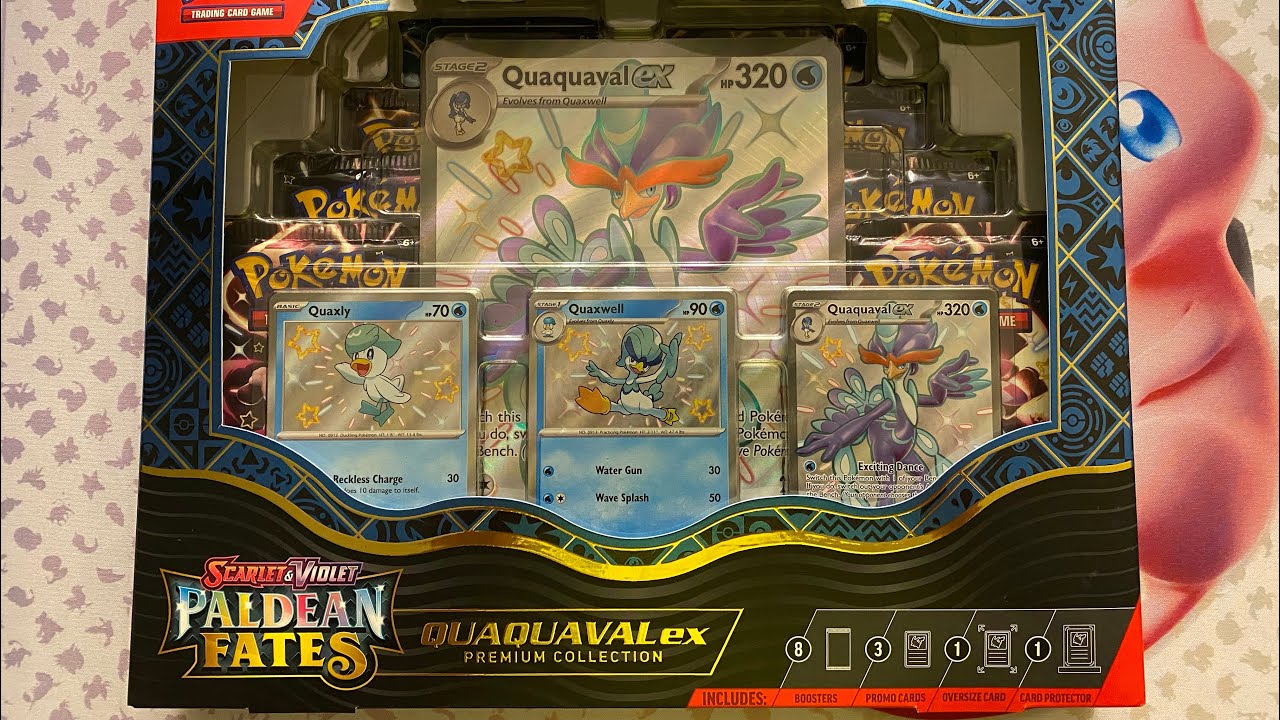 ONE HIT PER PACK! Quaquaval ex Premium Collection Box Opening! Paldean ...