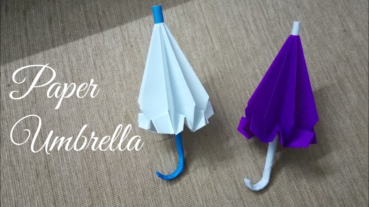How To Make Paper Umbrella | DIY | Paper Craft | Paper Umbrella - YouTube