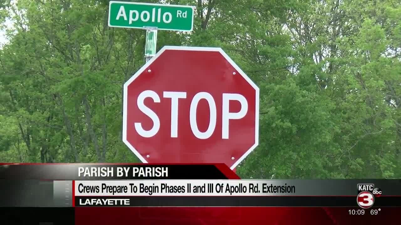 Crews prepare to begin Phases II and III of Apollo Rd. Extension (VO ...