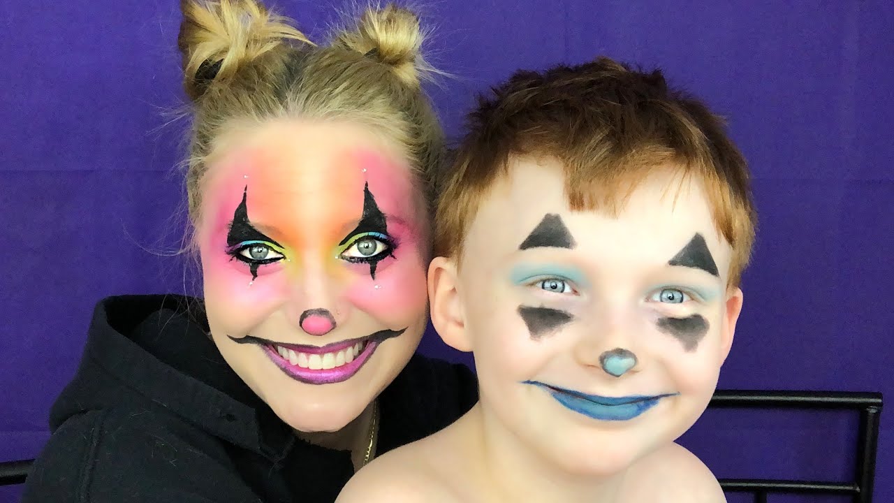 Clown makeup/ Mother and Son - YouTube