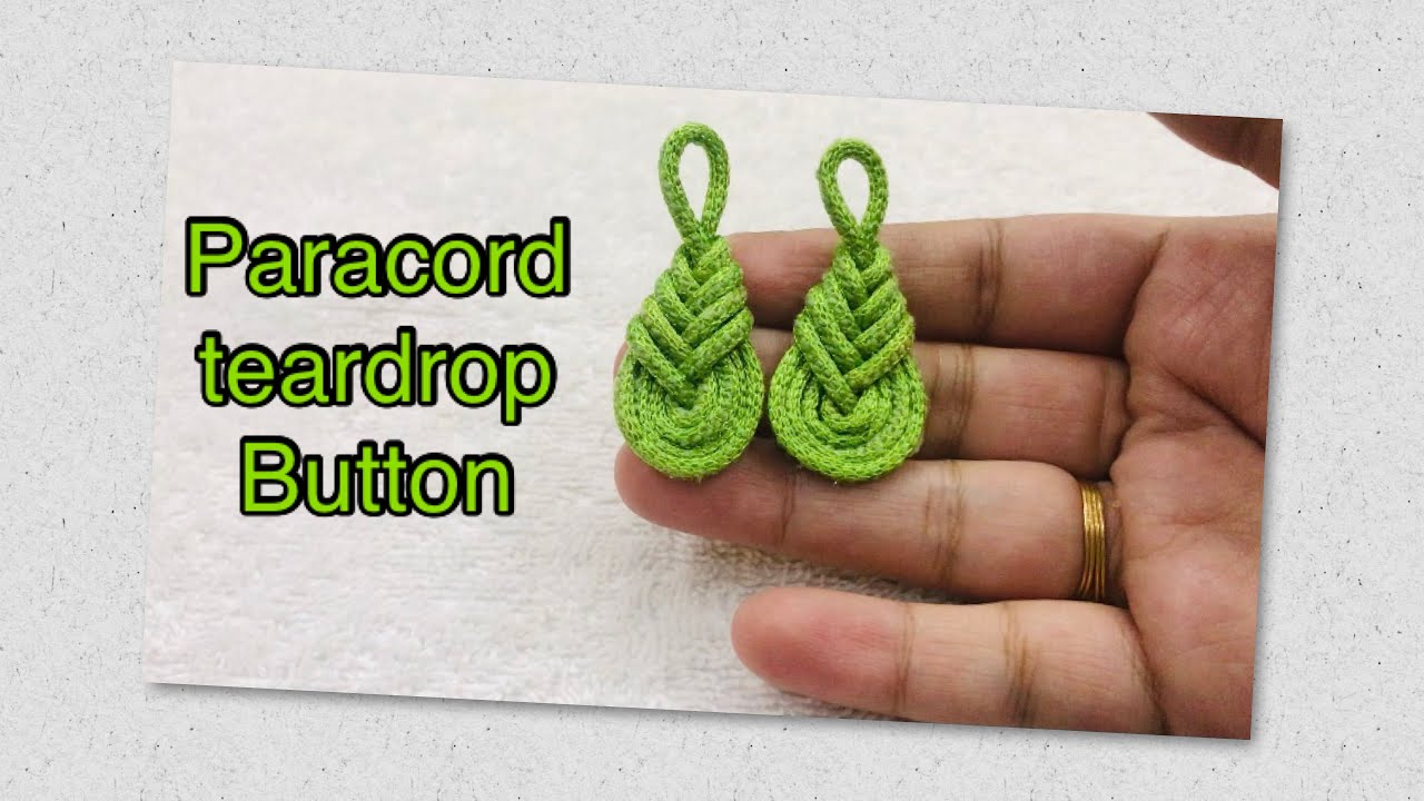 Easy way to tie paracord tear drop button/hand made dori button - YouTube