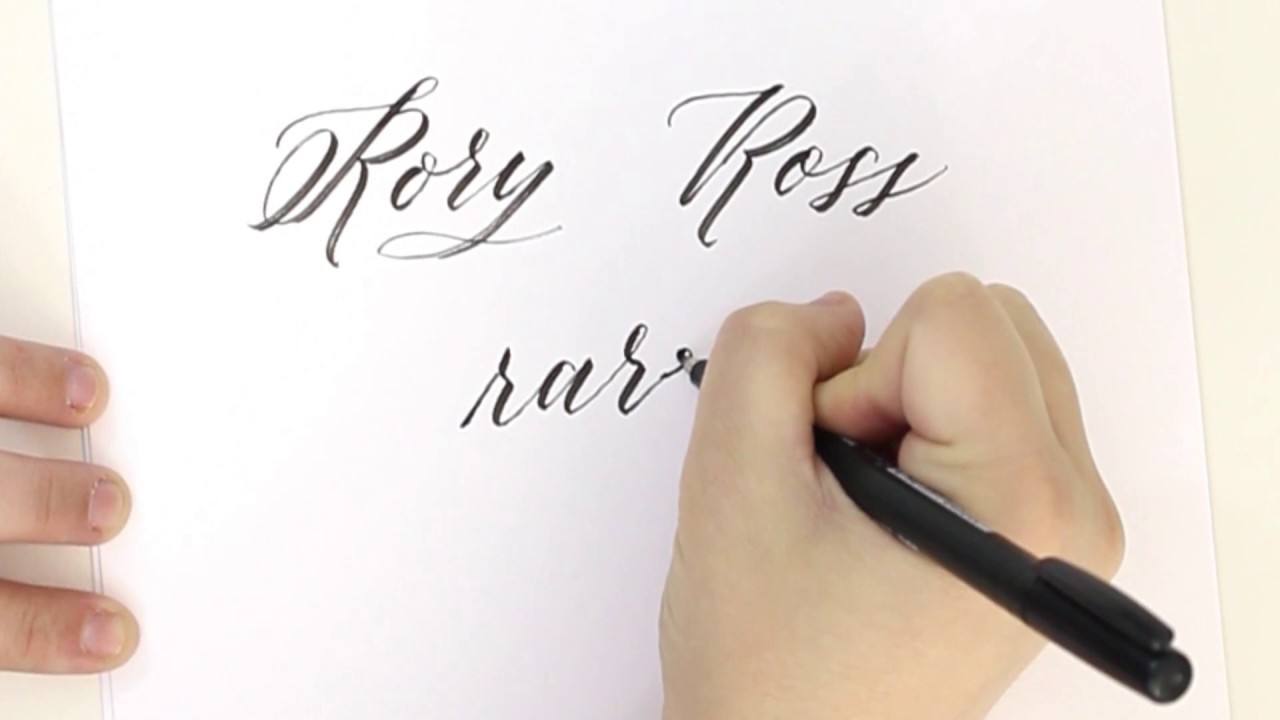 Brush Calligraphy Letter R - YouTube