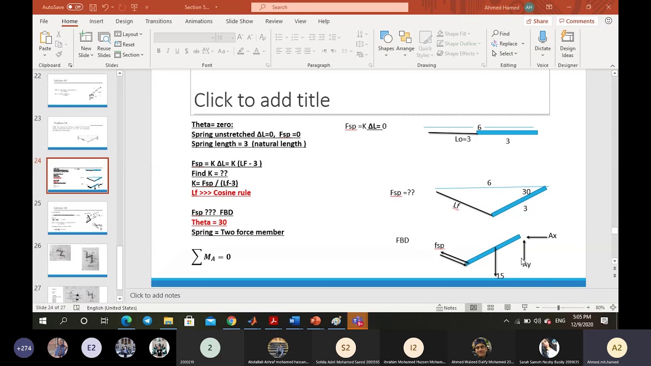 Tutorial 06 - Statics (PHM031s) - Eng. Ahmed Mohamed - YouTube