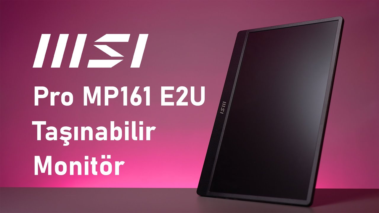 MSI Pro MP161 E2U Taşınabilir Monitör İnceleme - YouTube
