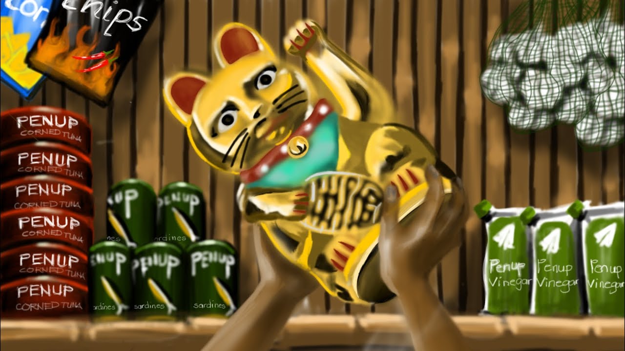 Maneki-neko Artwork-in-Progress - YouTube