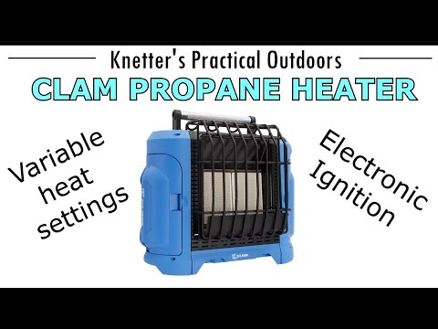 CLAM PROPANE HEATER - LIGHTS EASY, VARIABLE HEAT SETTINGS - YouTube