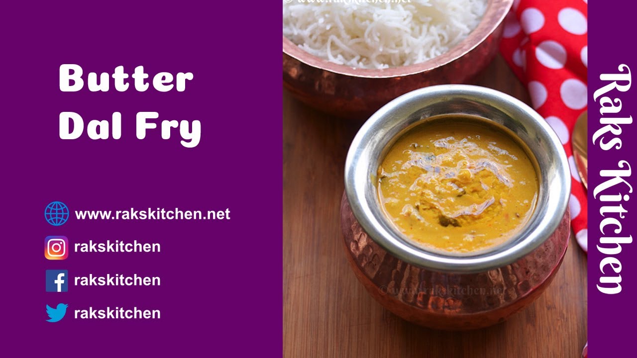 Butter dal fry with masoor dal, rich creamy dal - YouTube