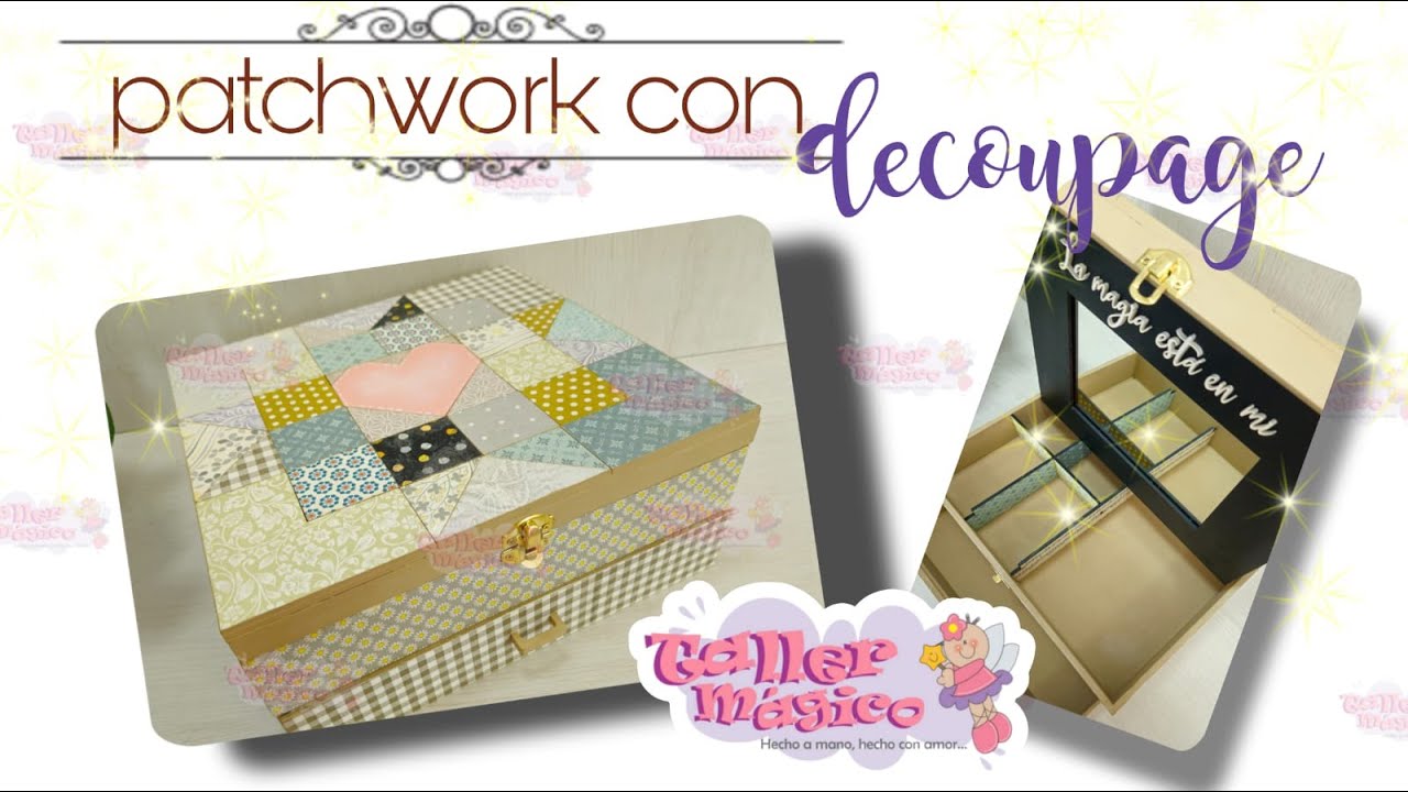 Patchwork con decoupage. Corte láser y más... @missadritallermagico4948 - YouTube