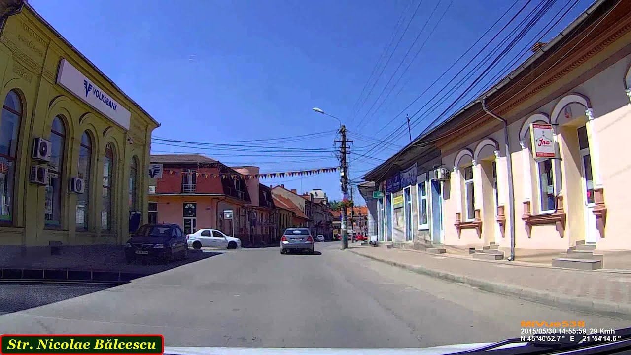 Driving in Lugoj (Romania): Str. Oituz - Str. Hezerişului. (Timelapse ...