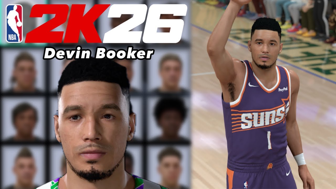 Devin Booker face creation NBA2k26!! - YouTube