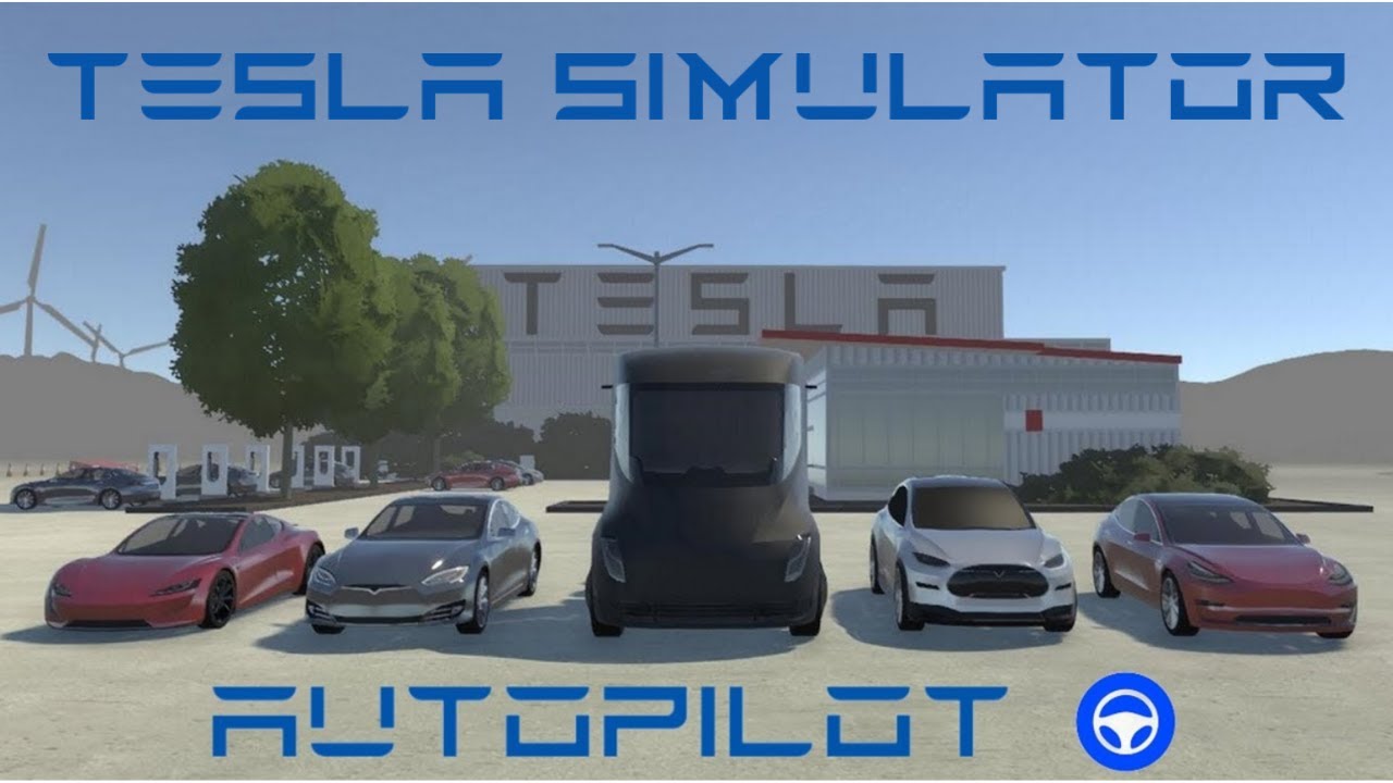 FULL SELF DRIVING! Tesla Autopilot Simulator Gameplay - YouTube