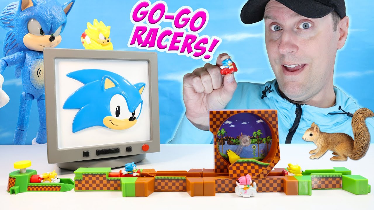 Sonic the Hedgehog GO-GO Racers Track & Free Life Mystery Monitor ...