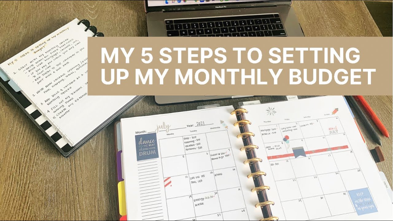 My 5 Steps For Setting Up My Monthly Budget - YouTube