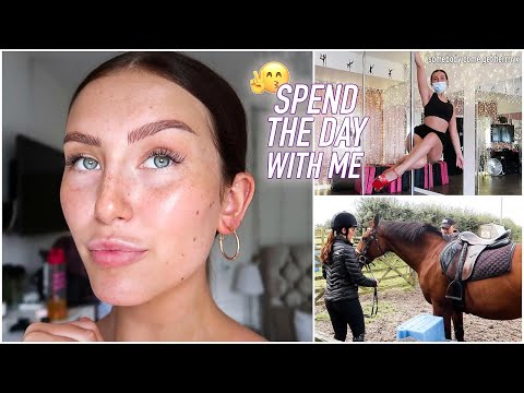 SPEND THE DAY WITH ME! pole dancing, riding & a date night 👀 | Hannah Renée