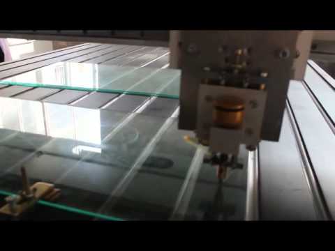 cnc router for cut glass from Jinan Acctek - YouTube