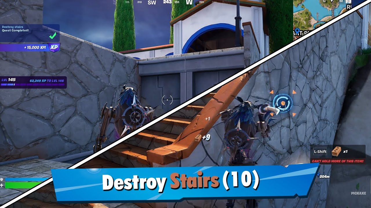 Destroy Stairs Fortnite Quest - YouTube