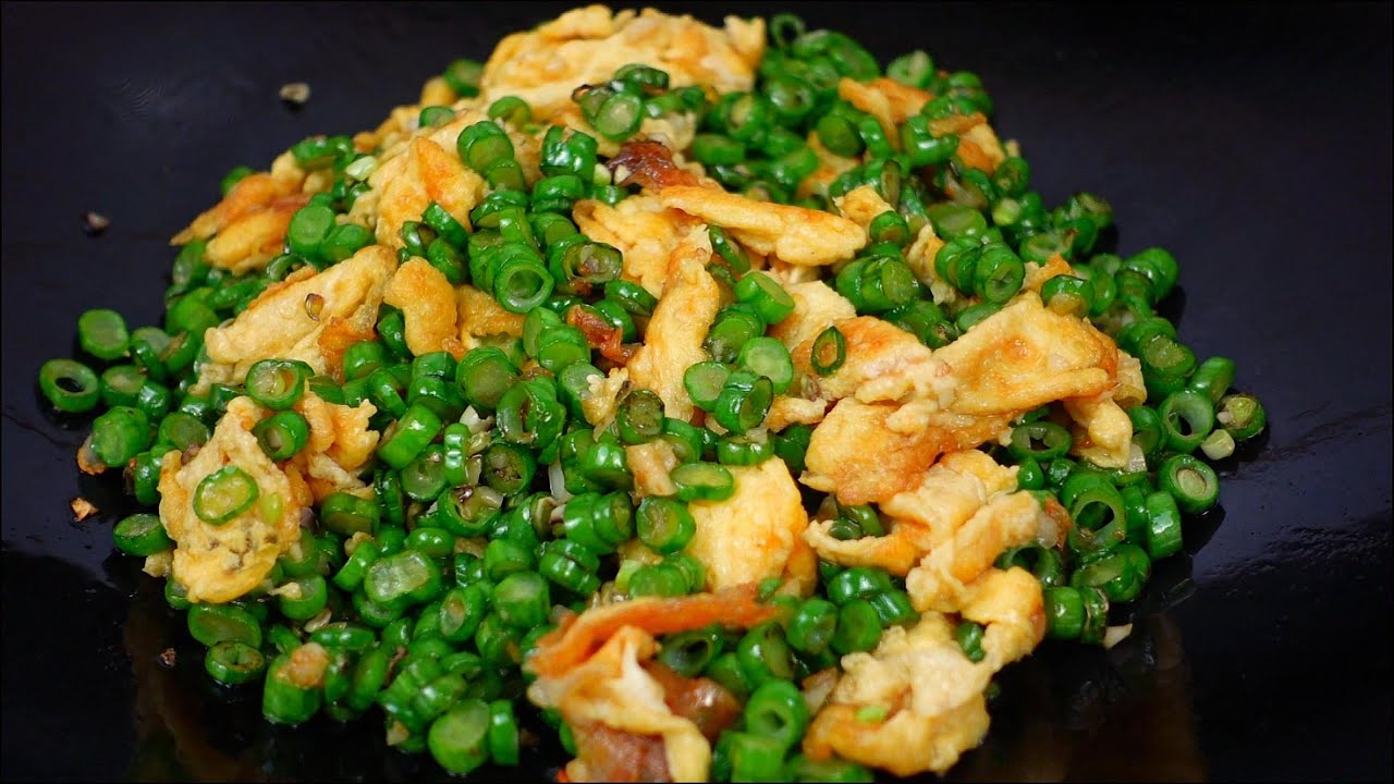 Quick Stir Fry Egg with String Bean - YouTube